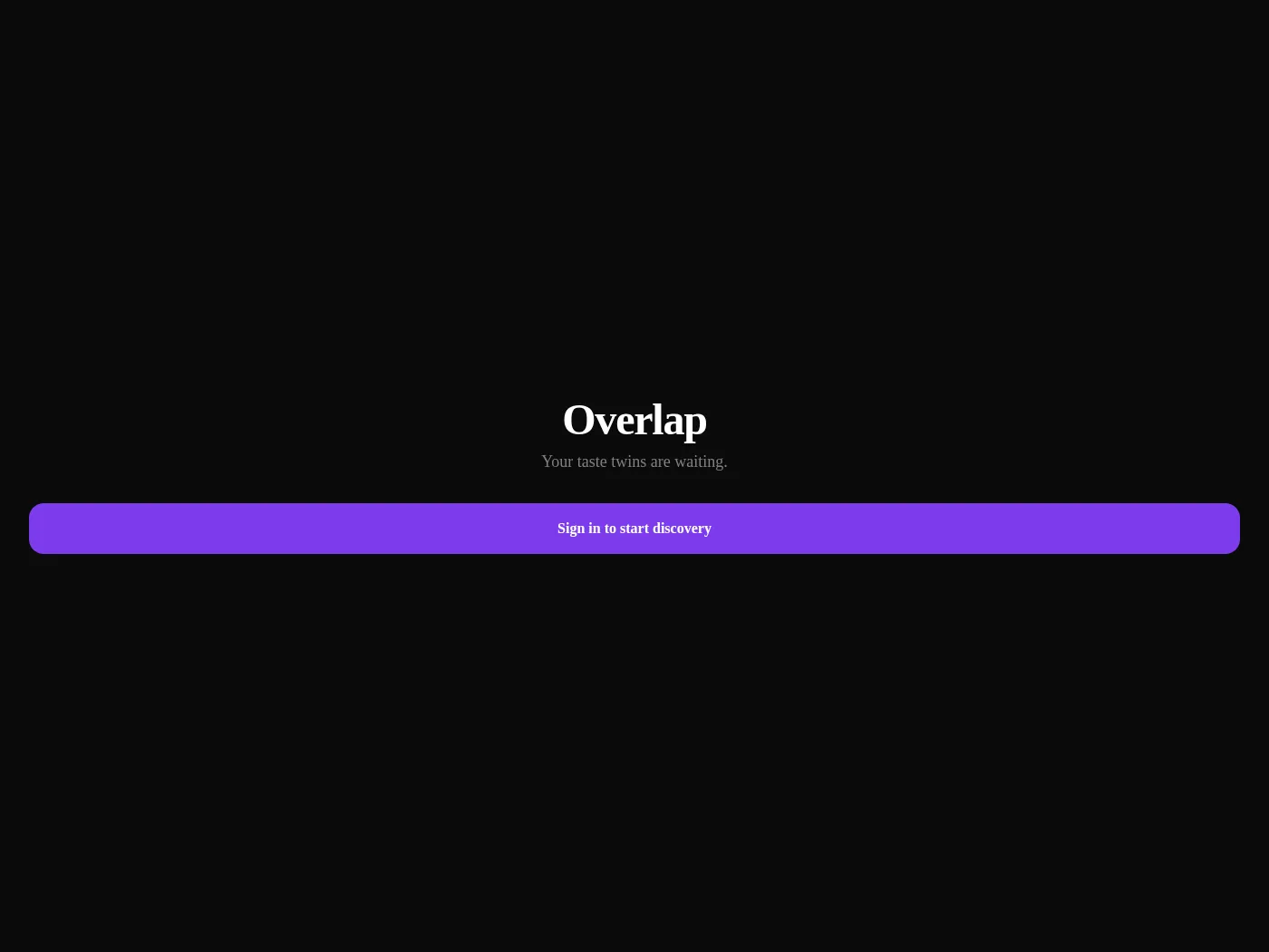 Overlap Music Discovery