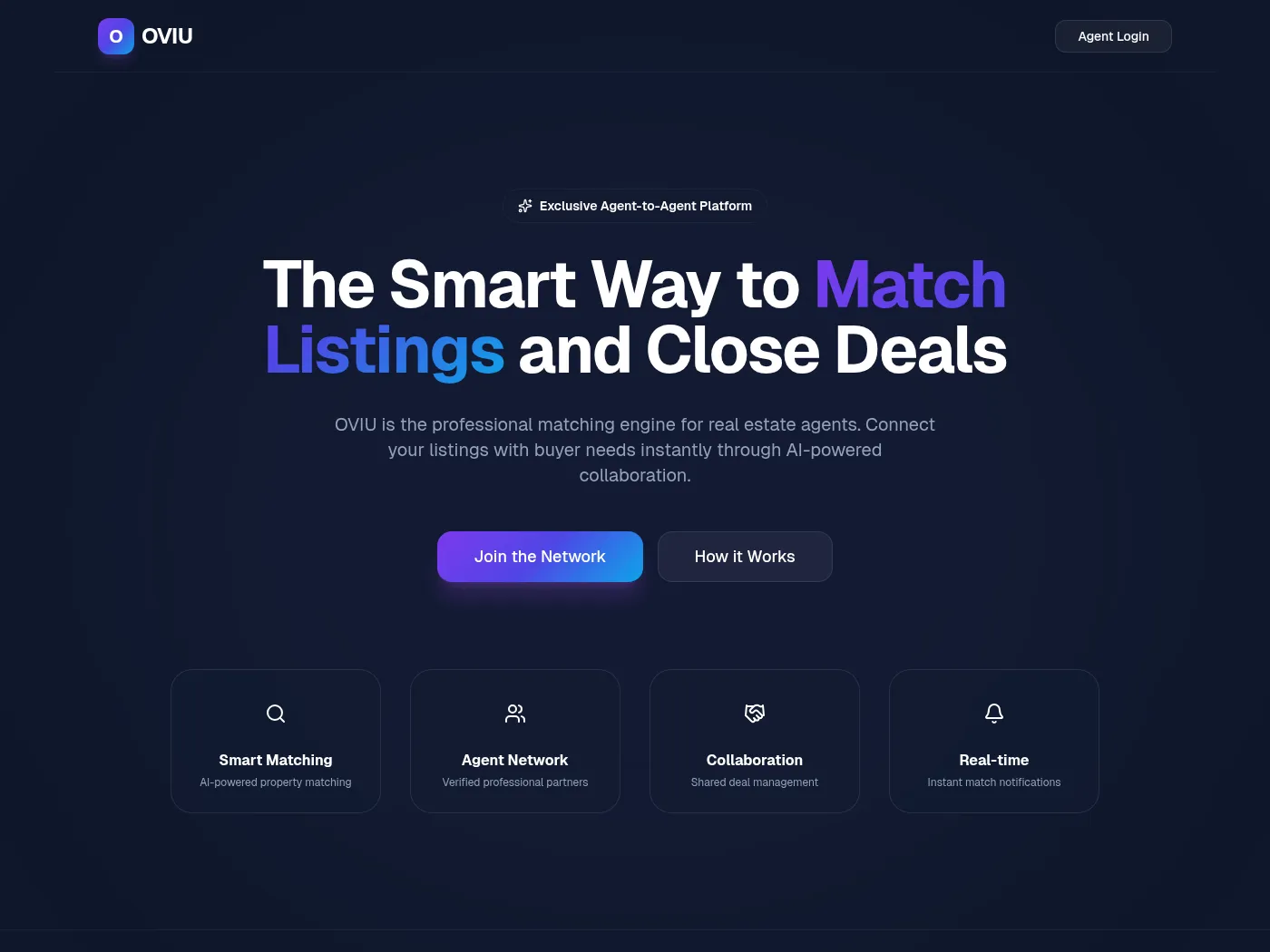 OVIU Agent Match Platform