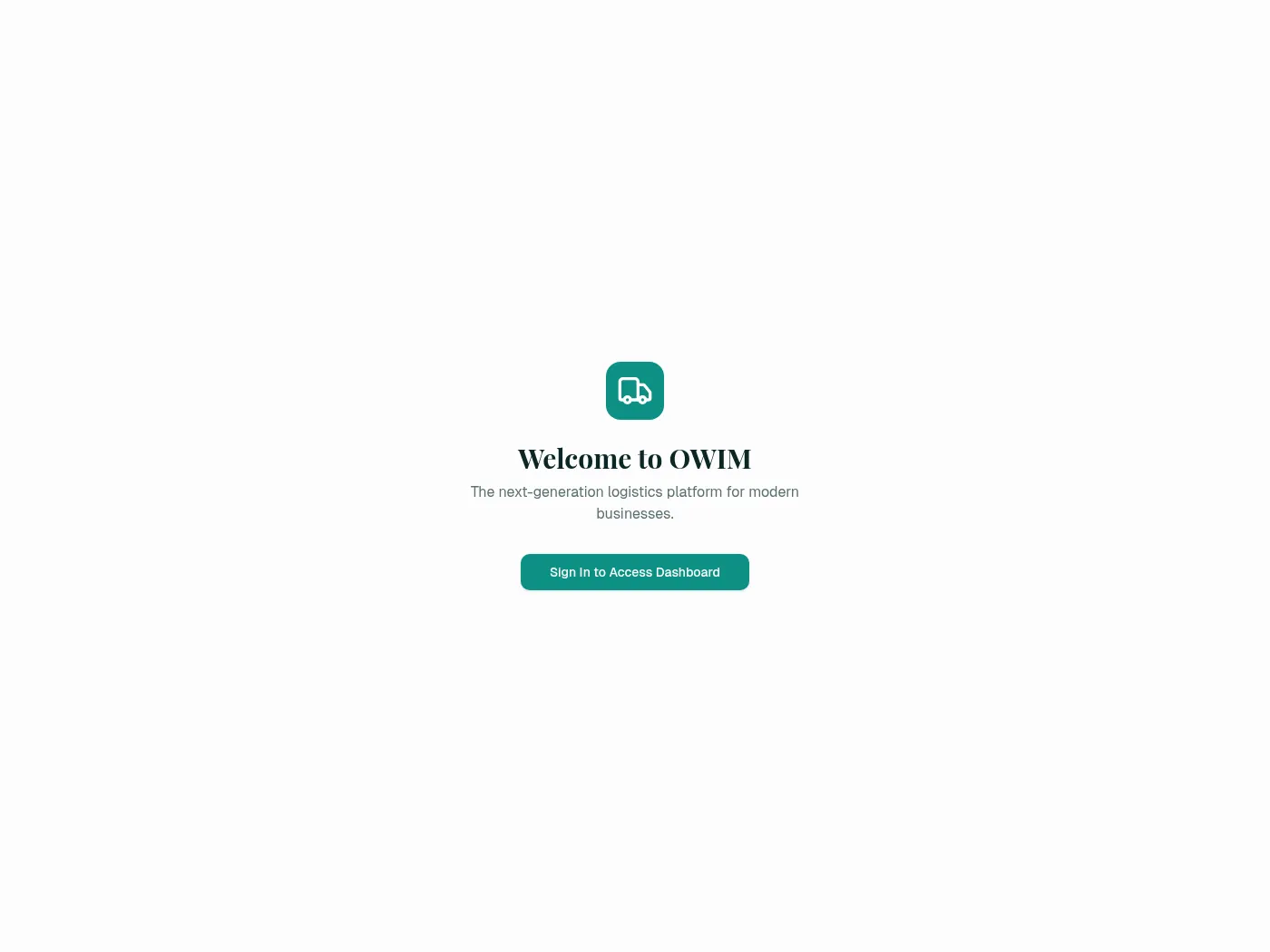 OWIM Logistics Platform