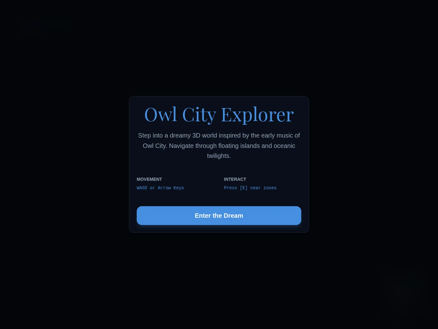 Owl City 3D Explorer