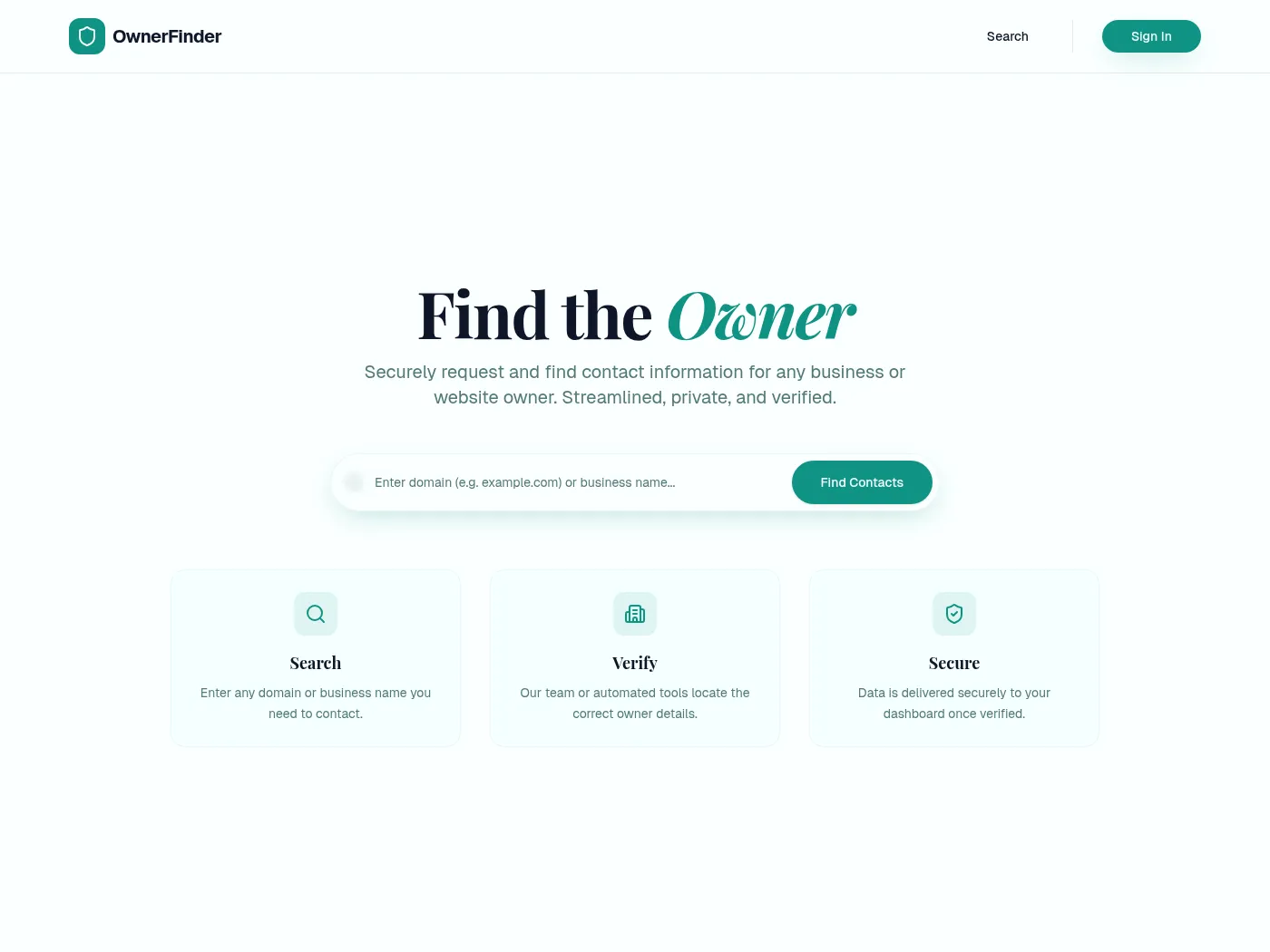 Owner Contact Finder