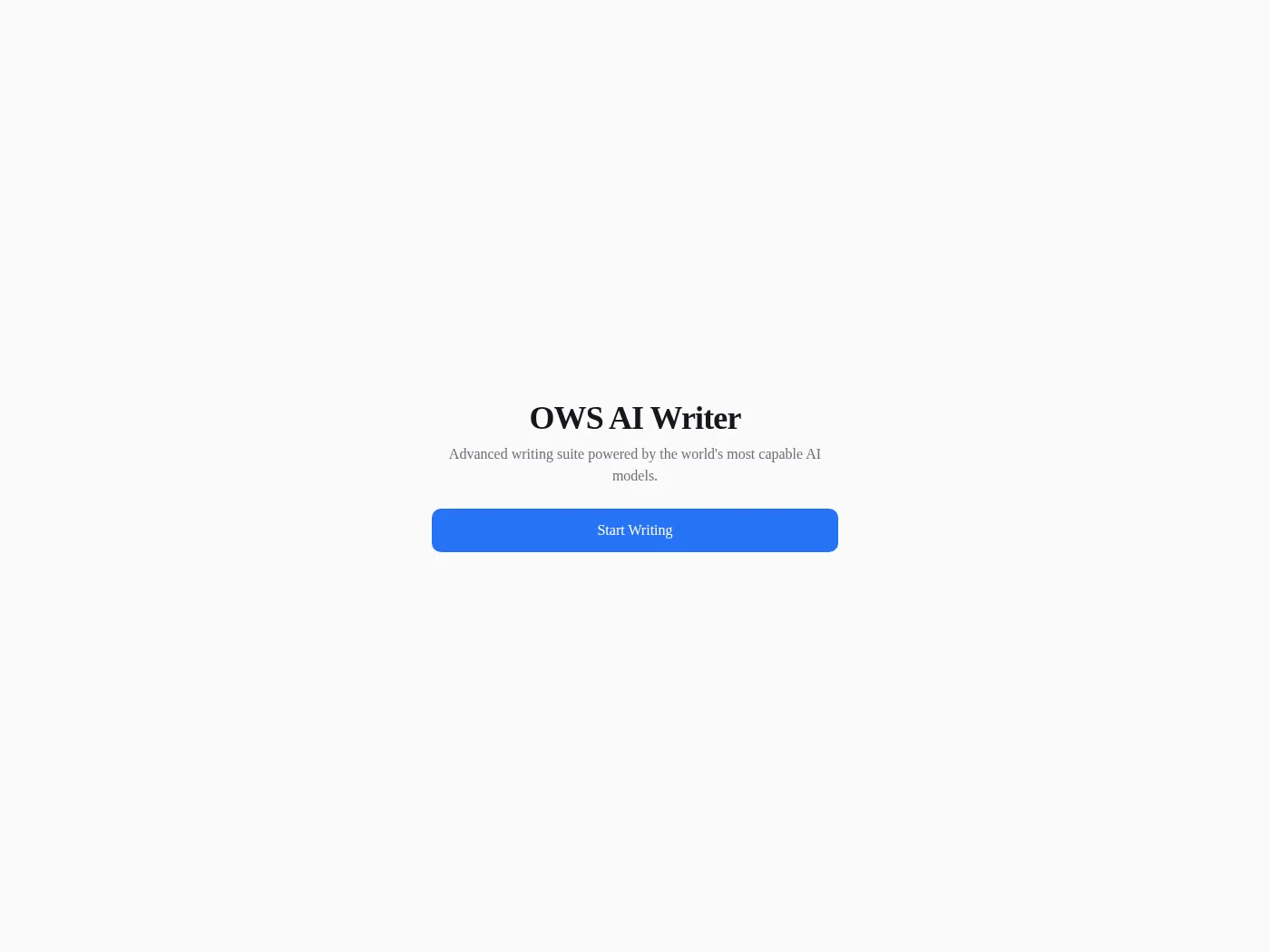 OWS AI Writer Suite