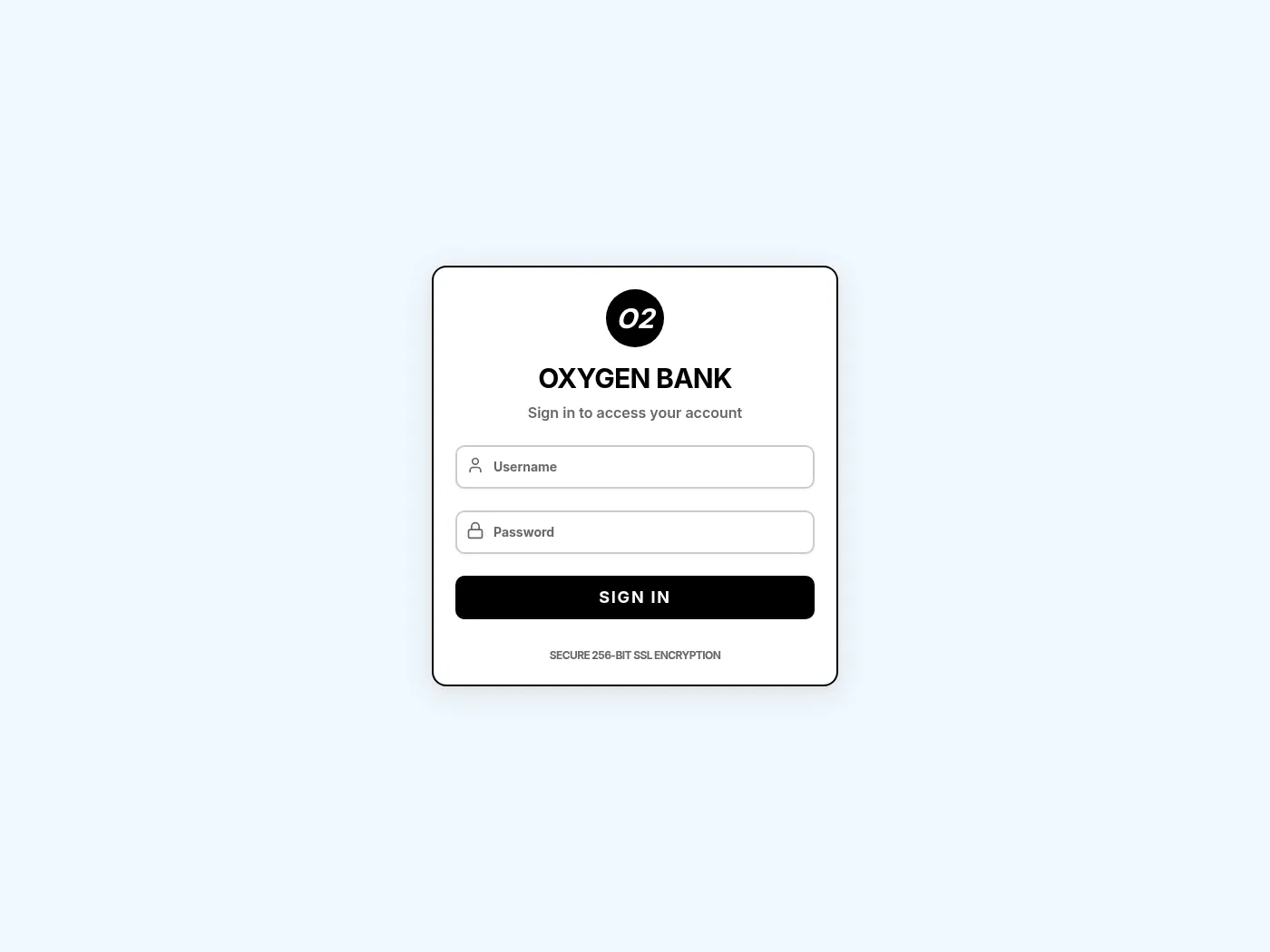Oxygen Bank Dashboard