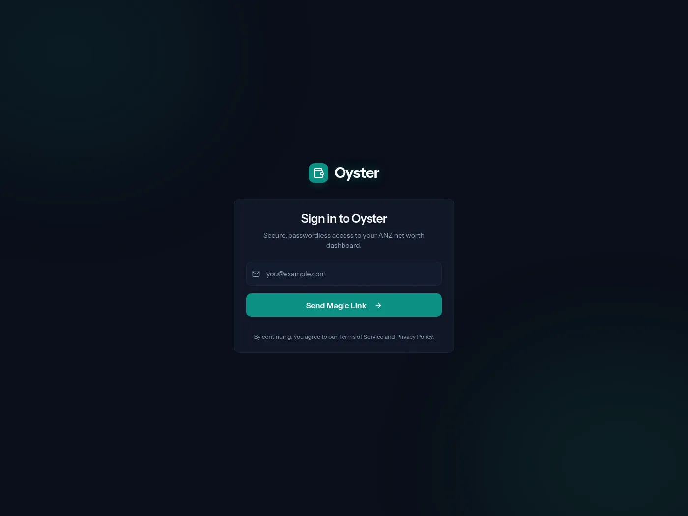 Oyster Financial Dashboard