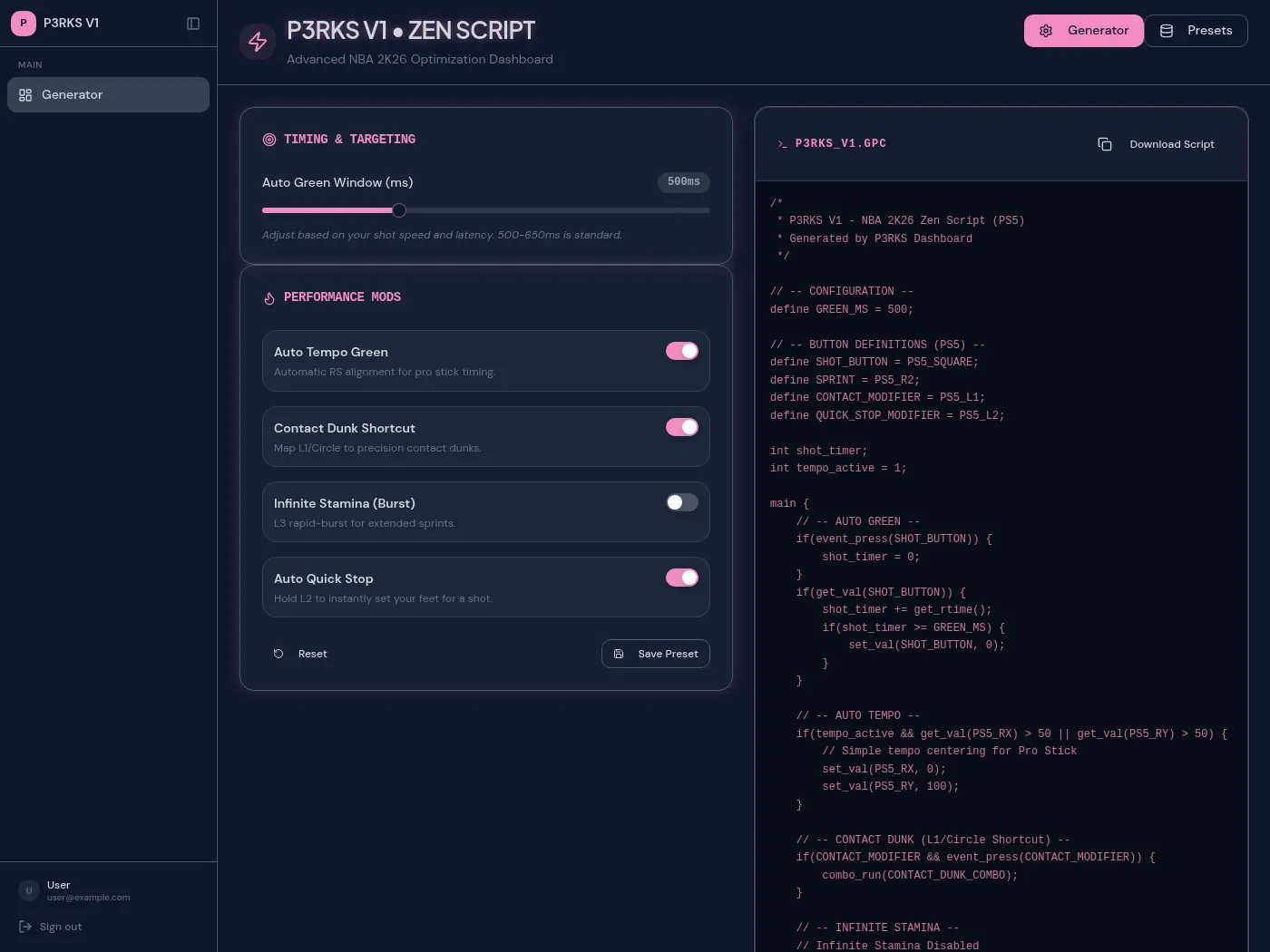 P3RKS Zen Script