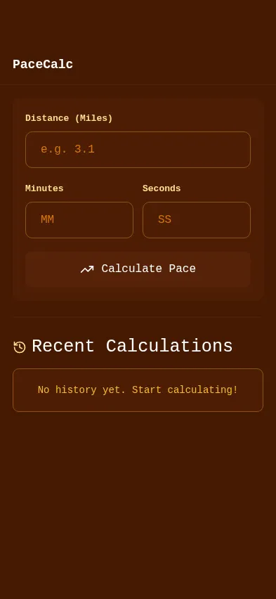 PaceCalc iOS