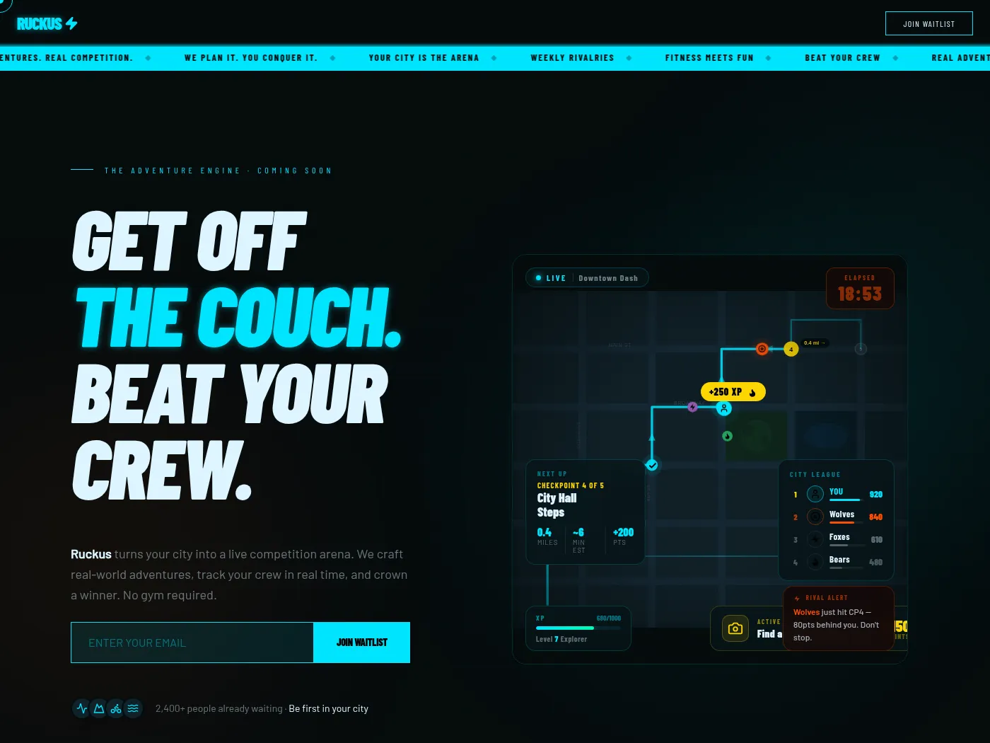 PaceUp Landing Page