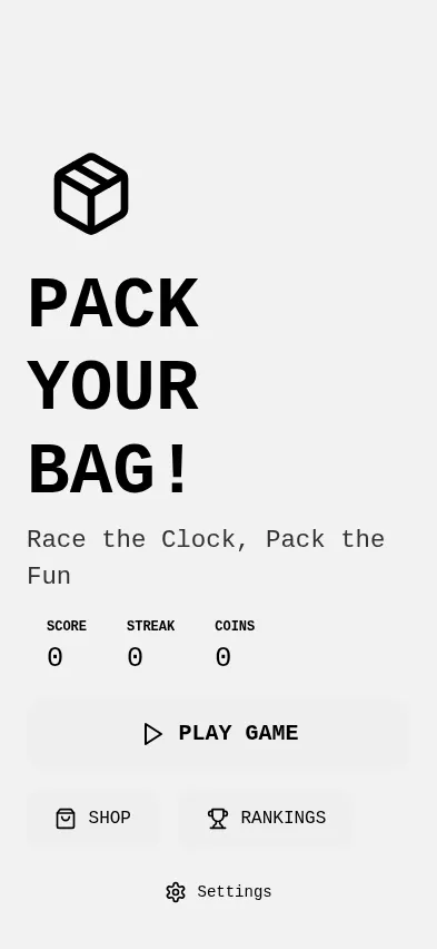 Pack Your Bag Game