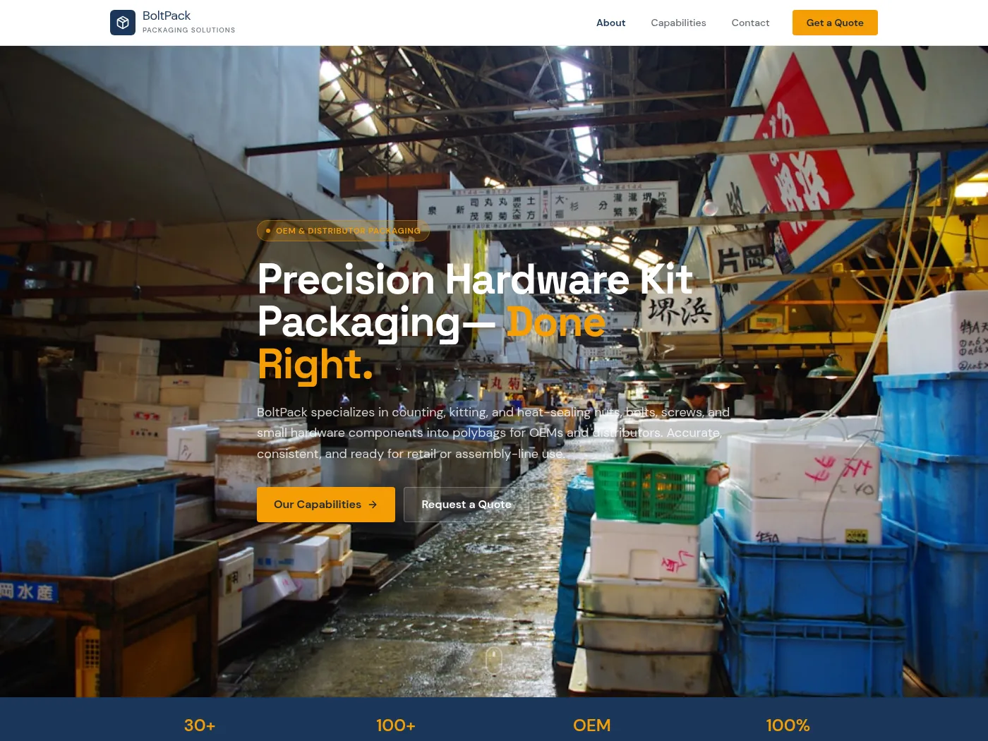 BoltPack Microsite