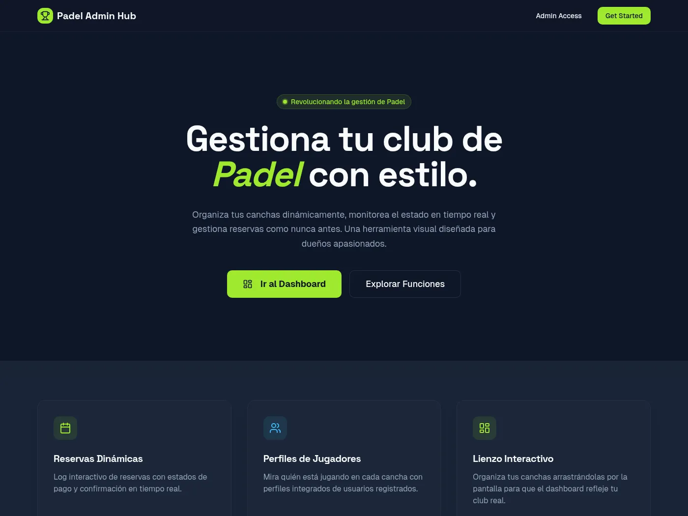 Padel Club Admin Hub