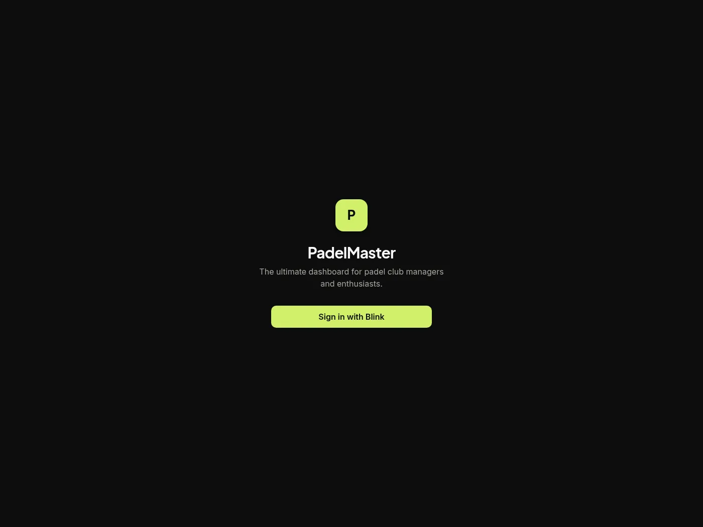 Padel Club Dashboard