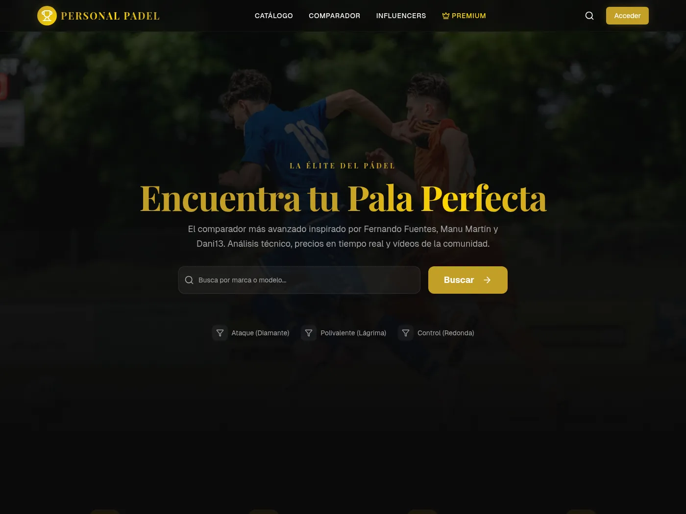Personal PADEL Comparator