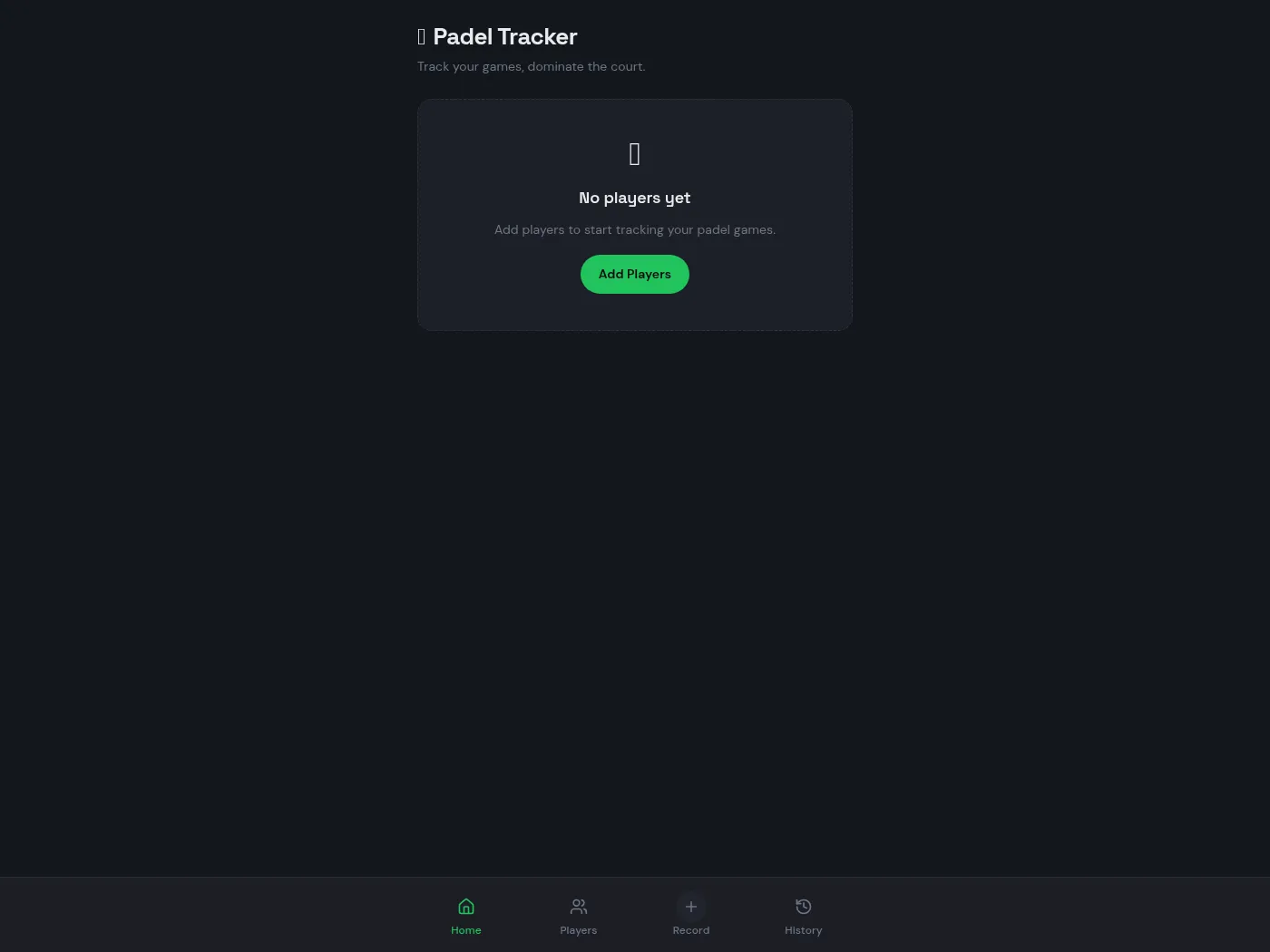 Padel Match Tracker