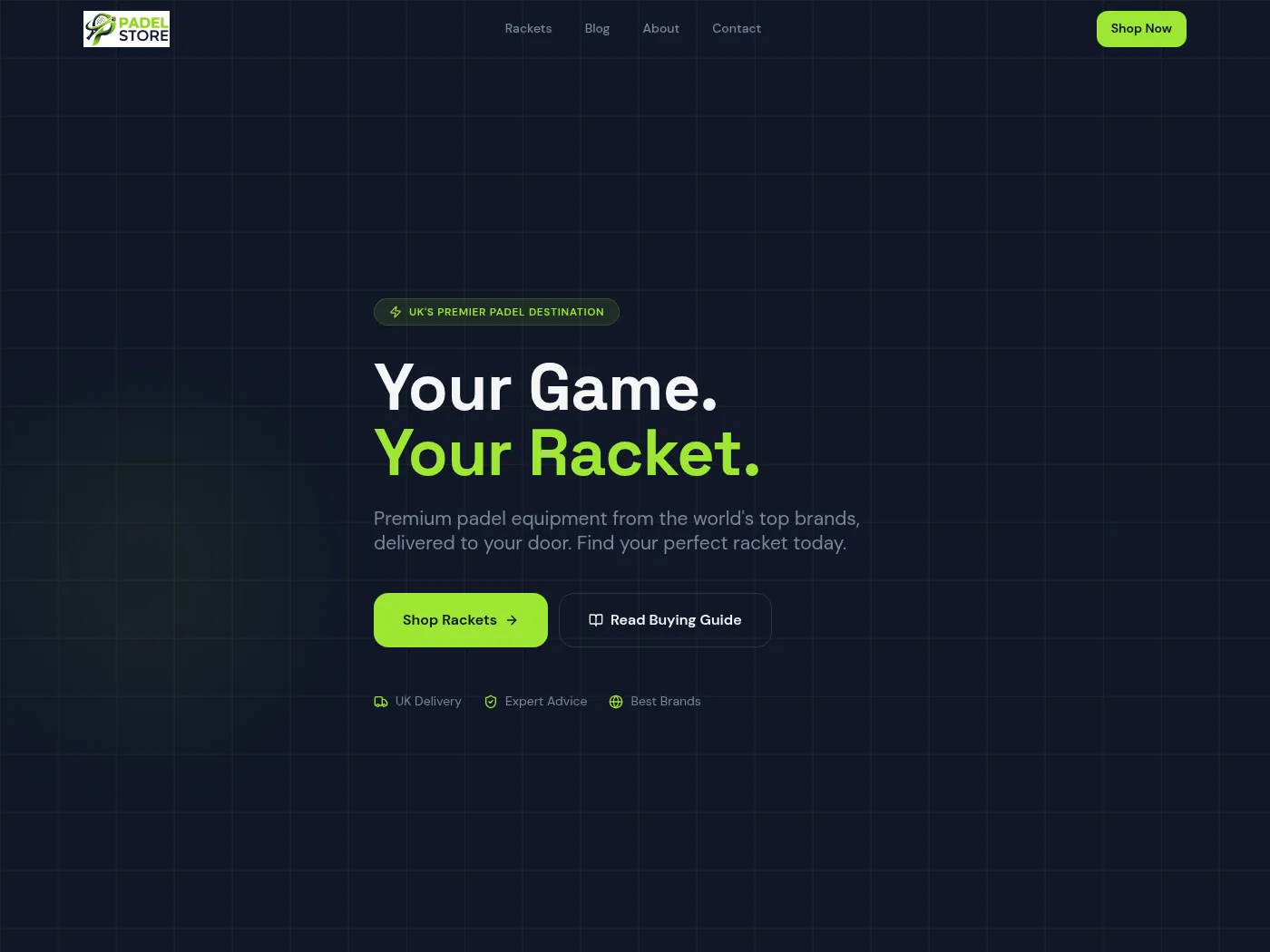 Padel Store Webfront