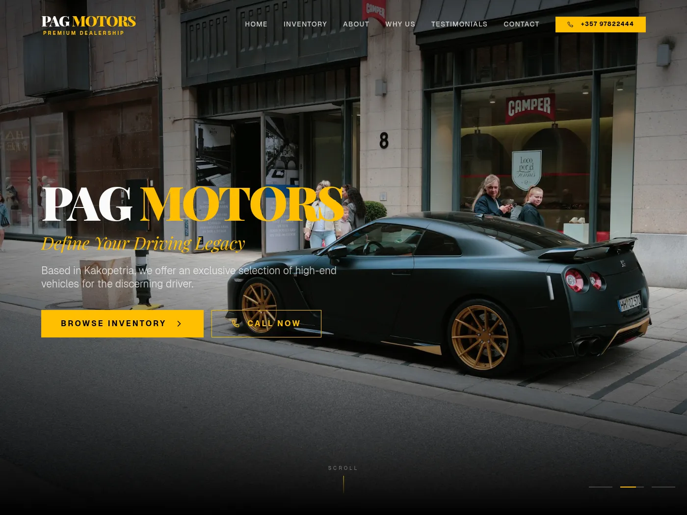 PAG Motors Premium Landing