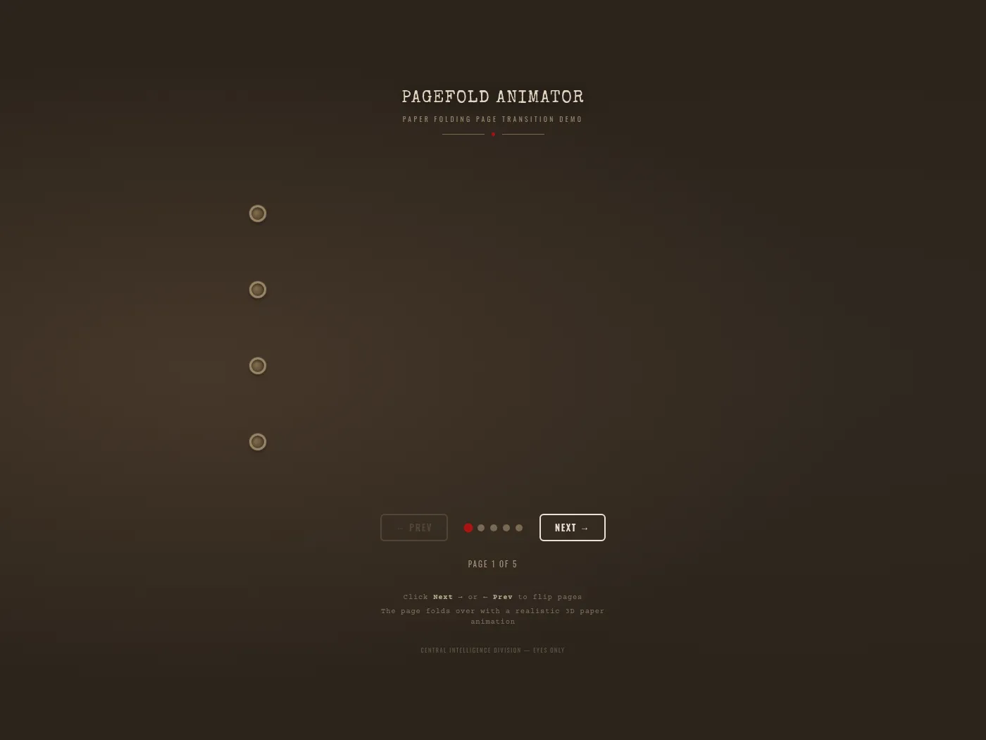PageFold Web Animator