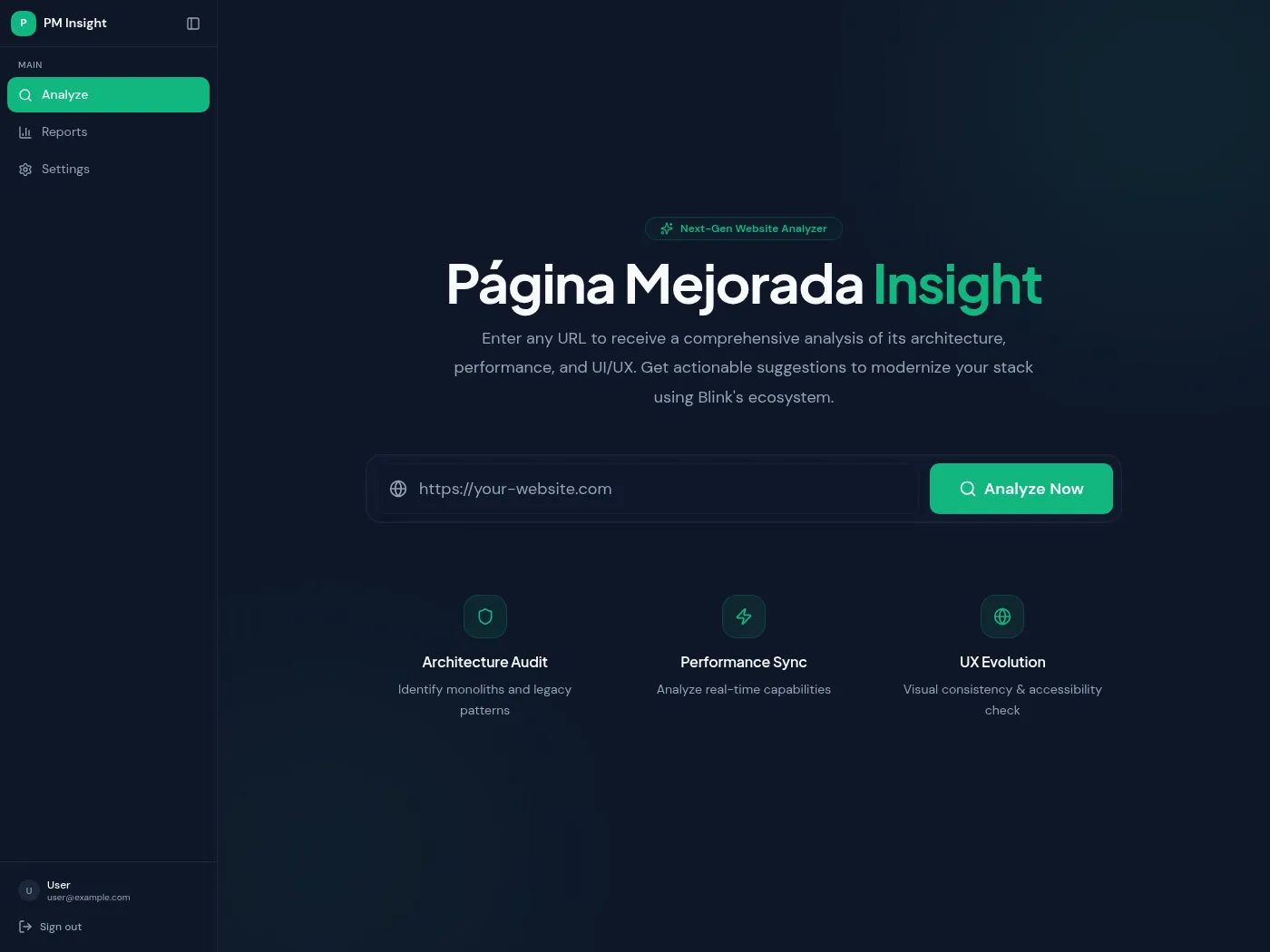 Página Mejorada Insight