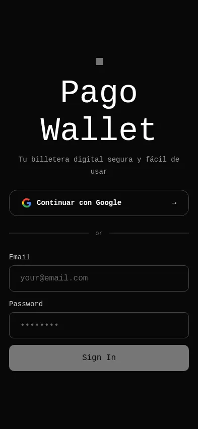 Pago Wallet App