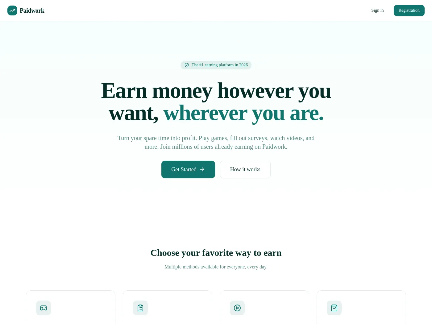 Paidwork Clone