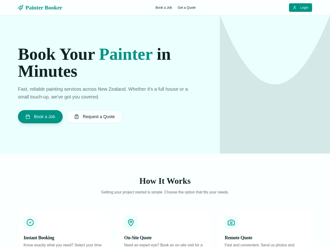 Painter Job Booker