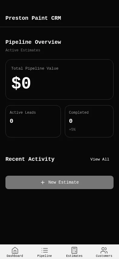 Paint Estimate CRM App