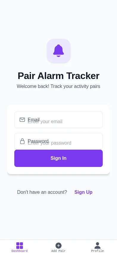 Pair Alarm Tracker