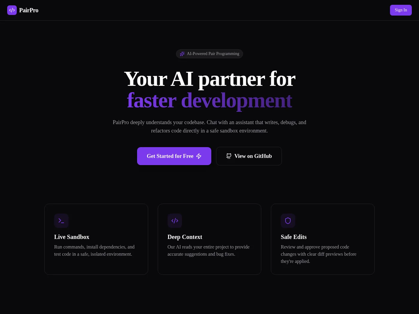 PairPro AI Coding Assistant