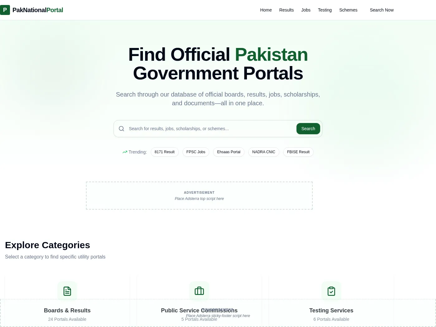 PakGov Utility Portal