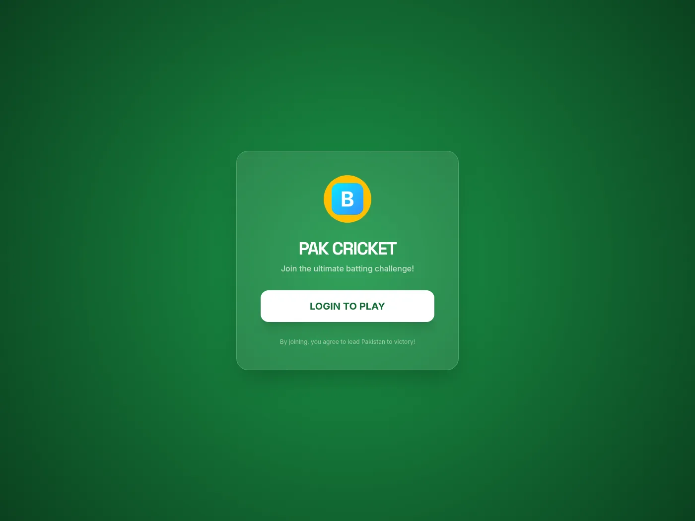 Pakistani Cricket Game