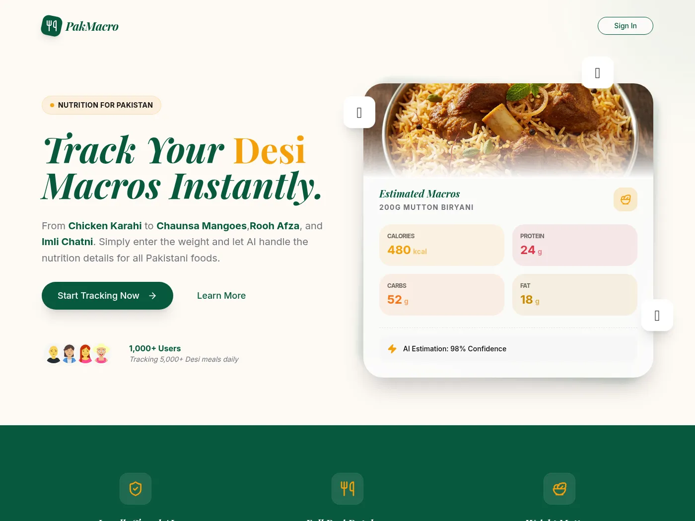 Pakistani Food Macro Tracker