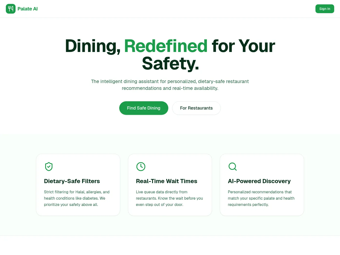 Palate AI Dining Assistant
