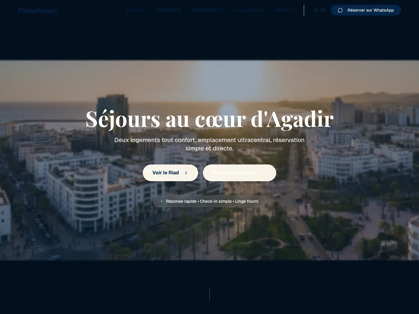 PalmiResort One-Page Site