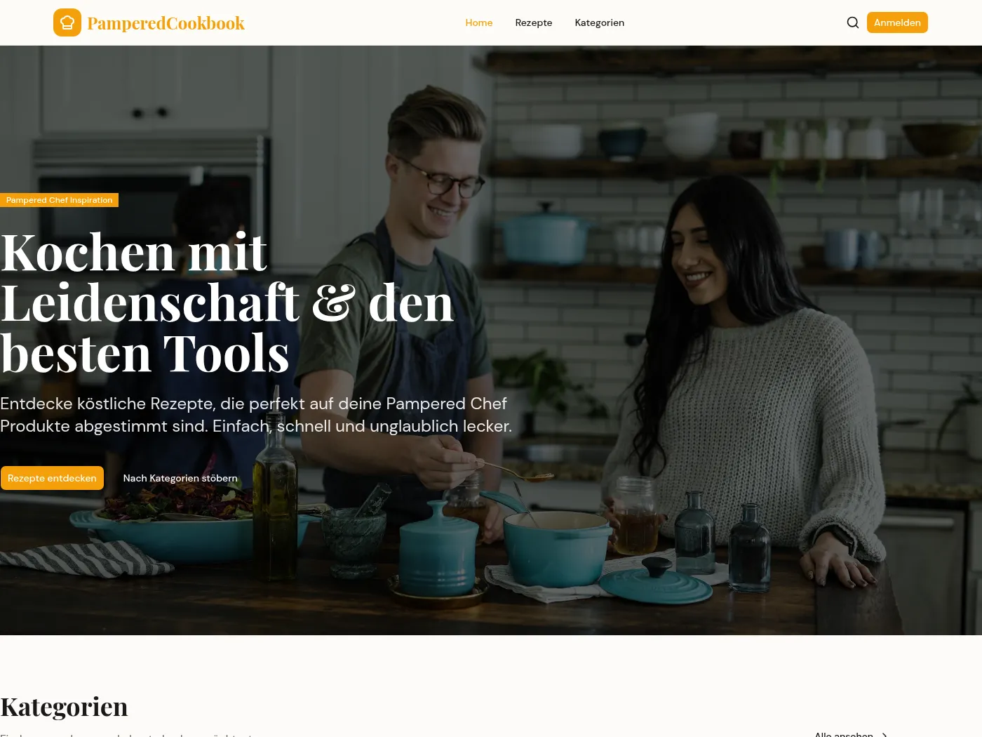 PamperedCookbook Web App