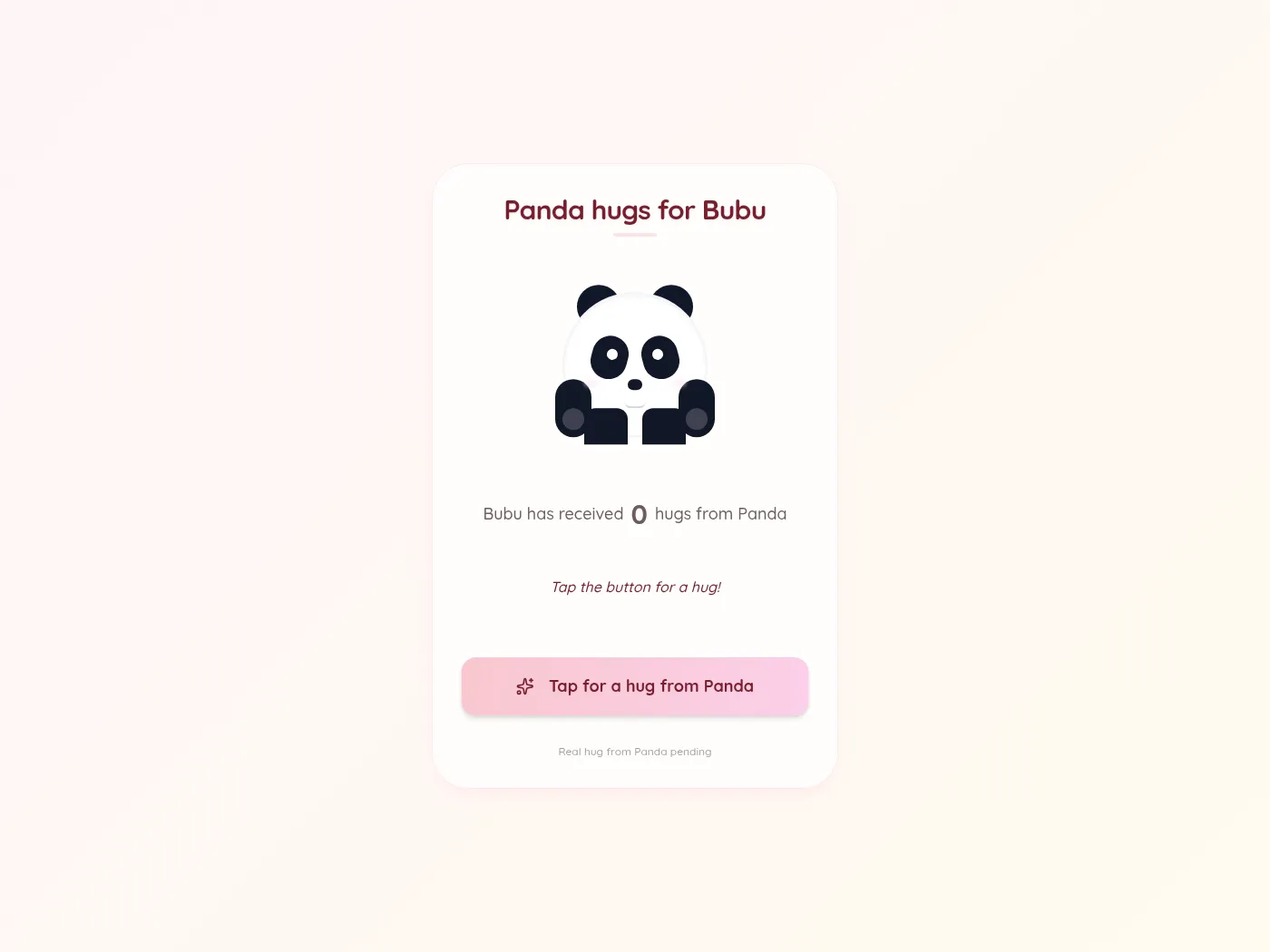 Panda Hugs for Bubu