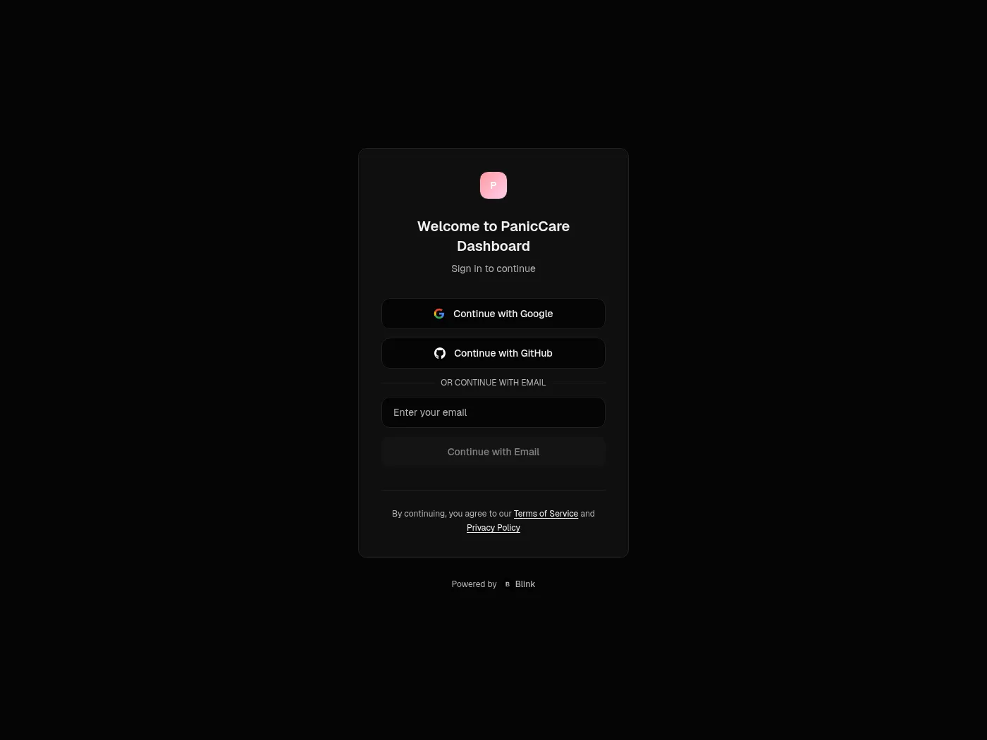 PanicCare Dashboard