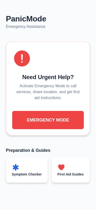 PanicMode Emergency App