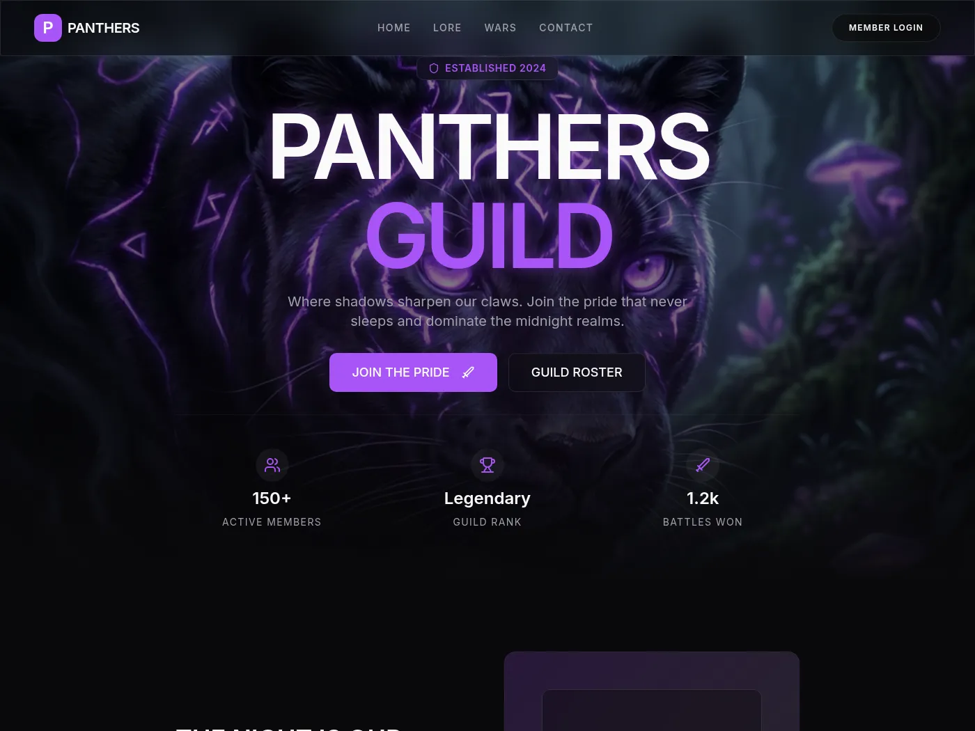 Panthers Guild Banner