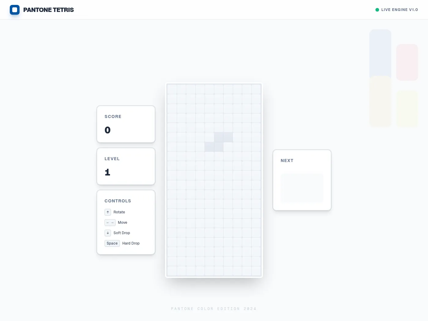 Pantone Tetris Game