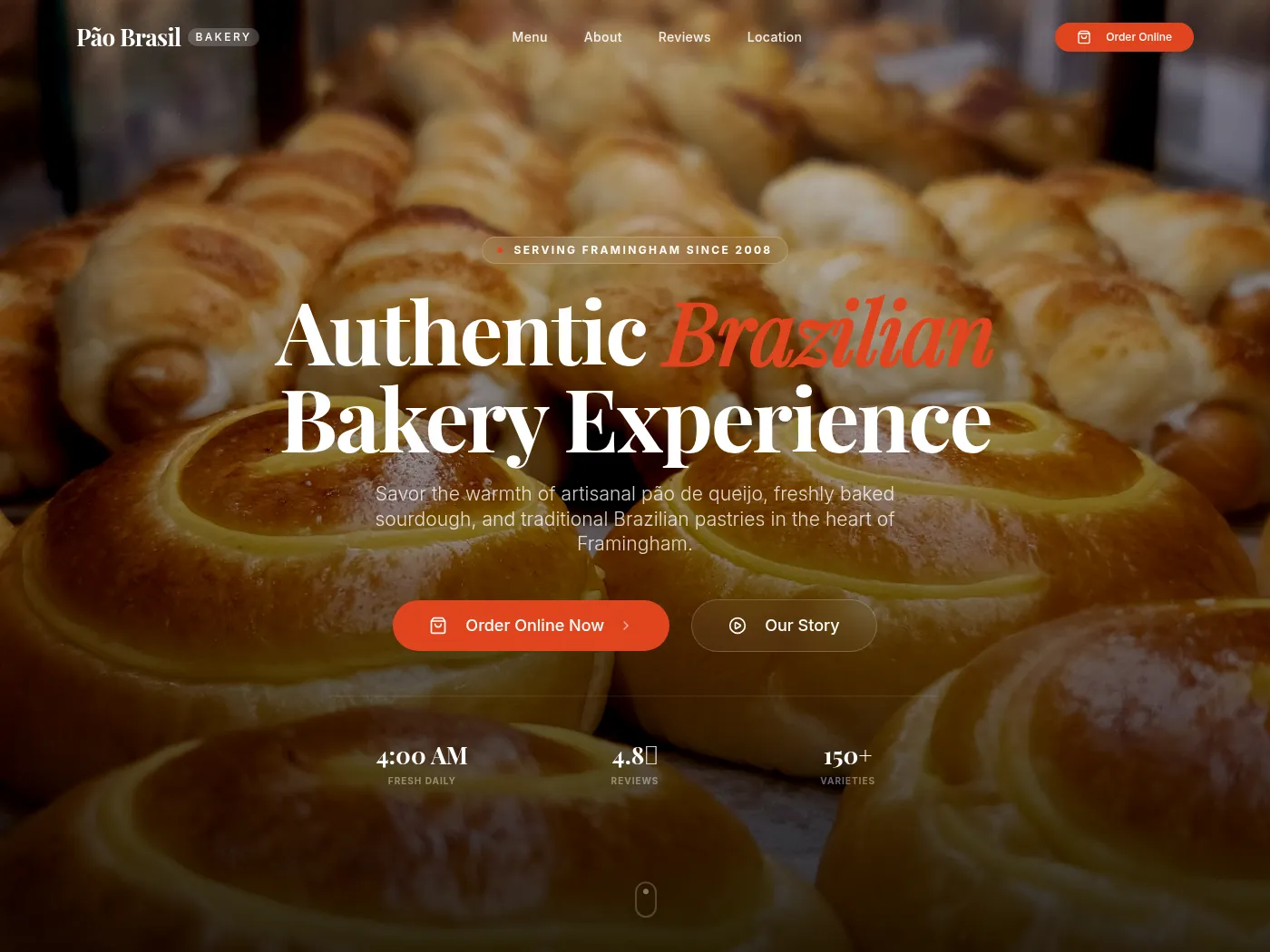 Pão Brasil Bakery Website