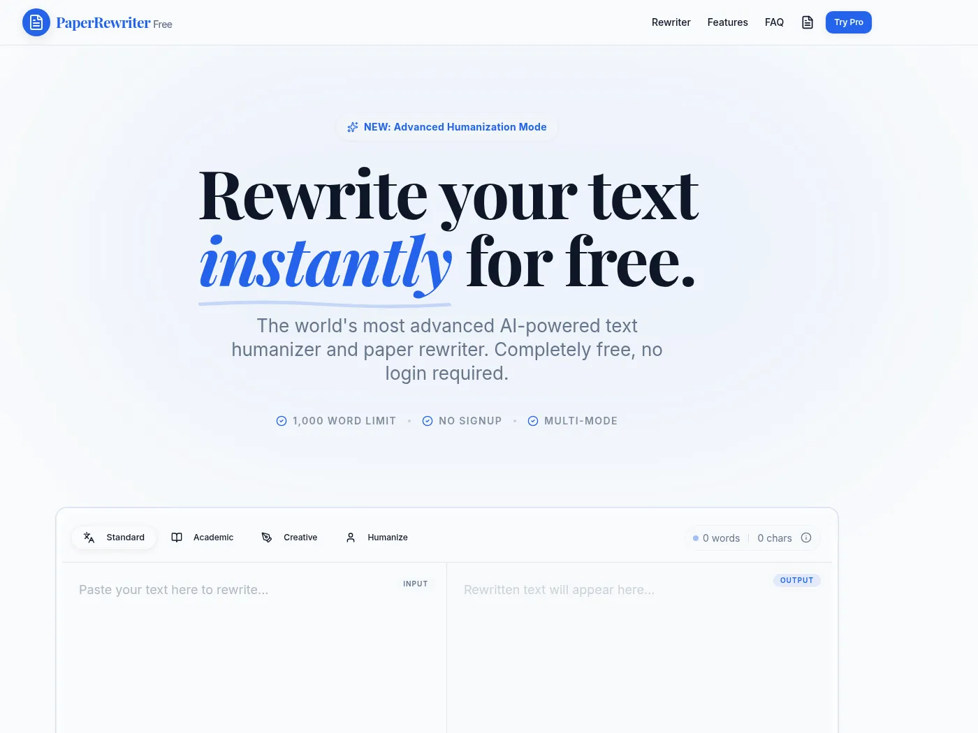 PaperRewriter Free
