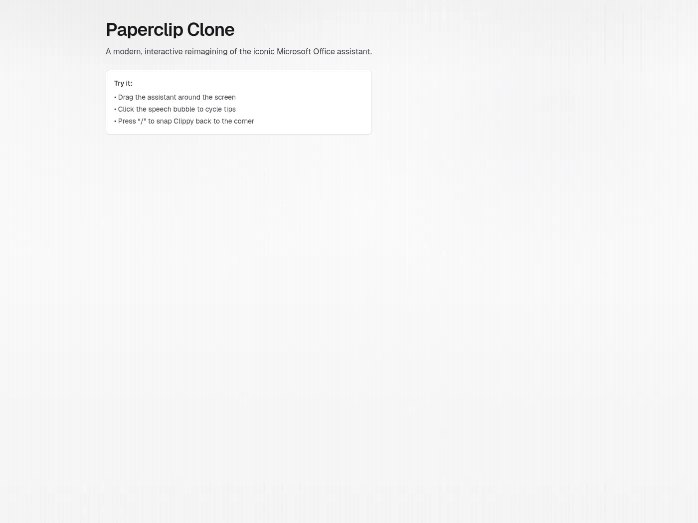 Paperclip Clone