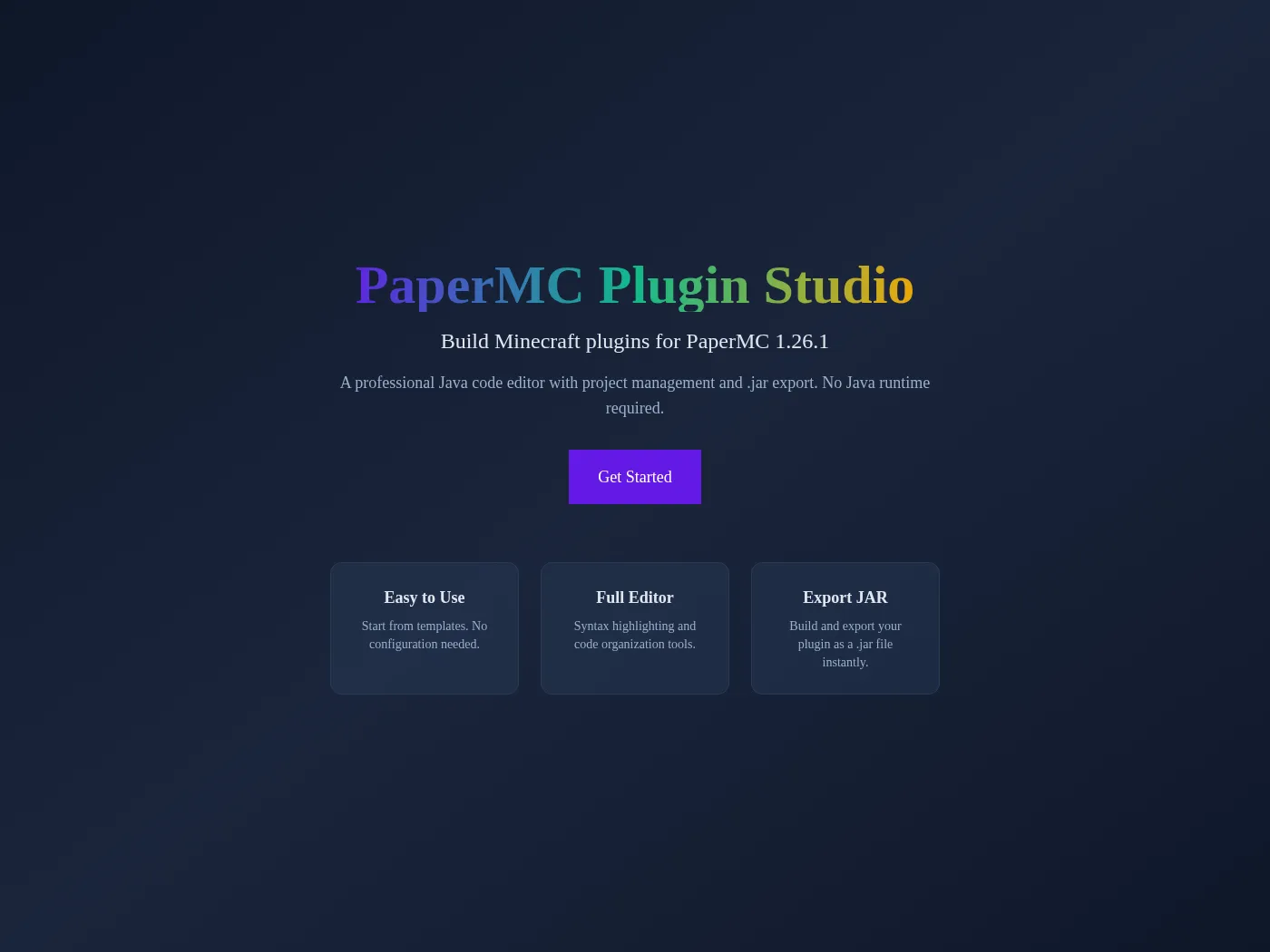 PaperMC Plugin Studio