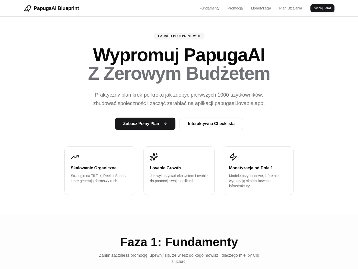 PapugaAI Launch Blueprint