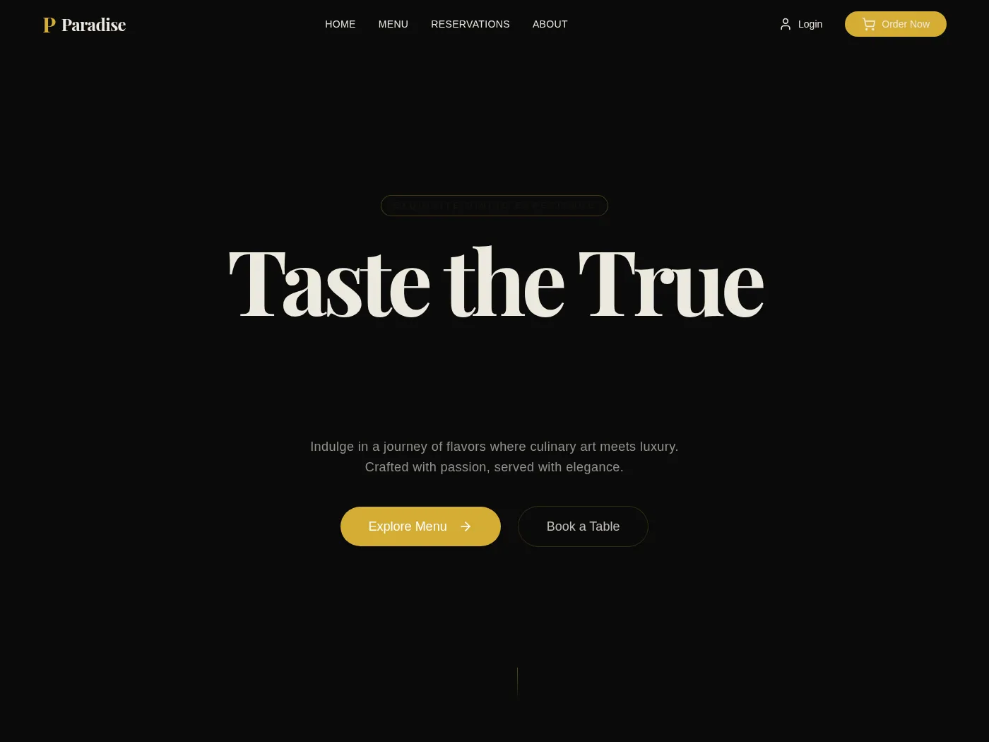 Paradise 3D Restaurant Web