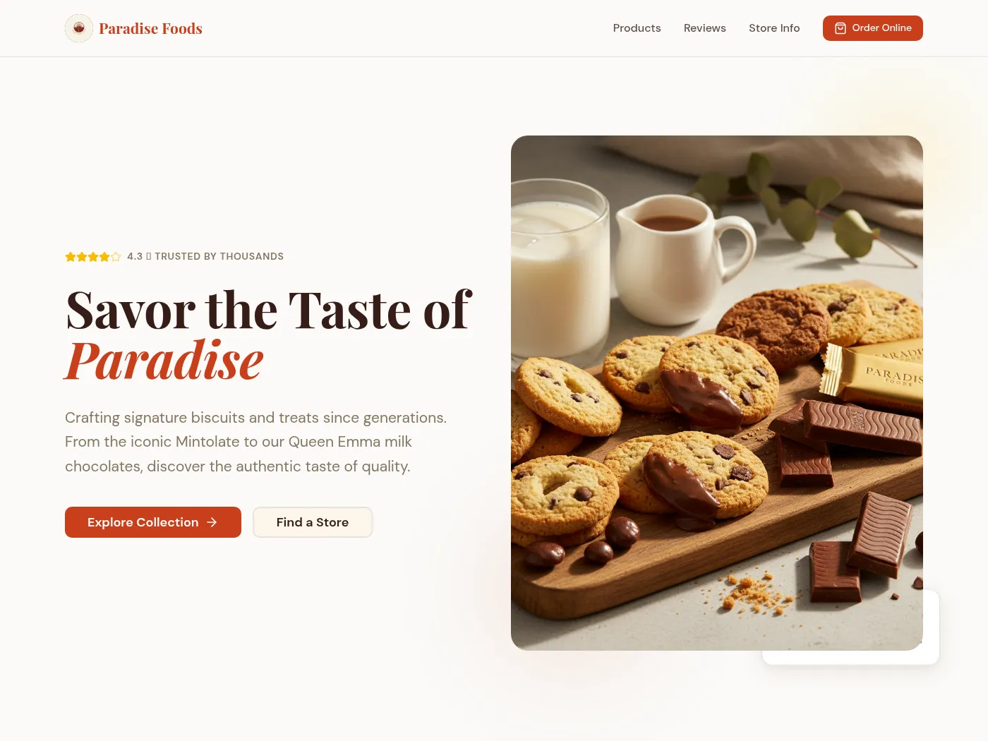 Paradise Foods Homepage