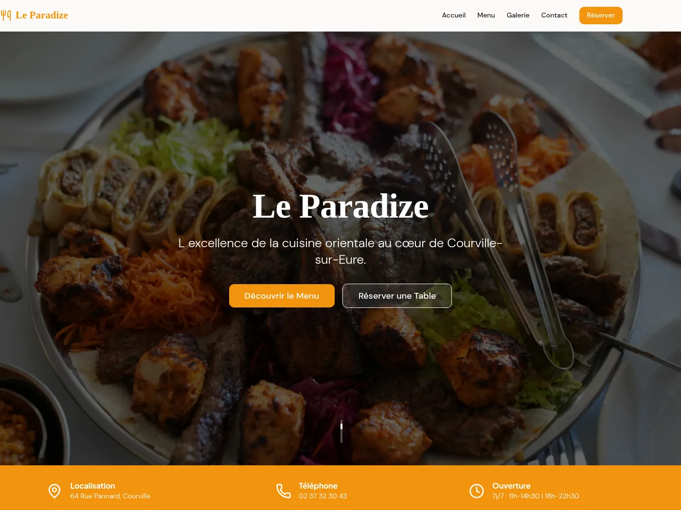 Paradise Restaurant Web