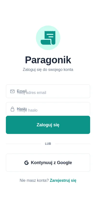 Paragonik Receipt Tracker