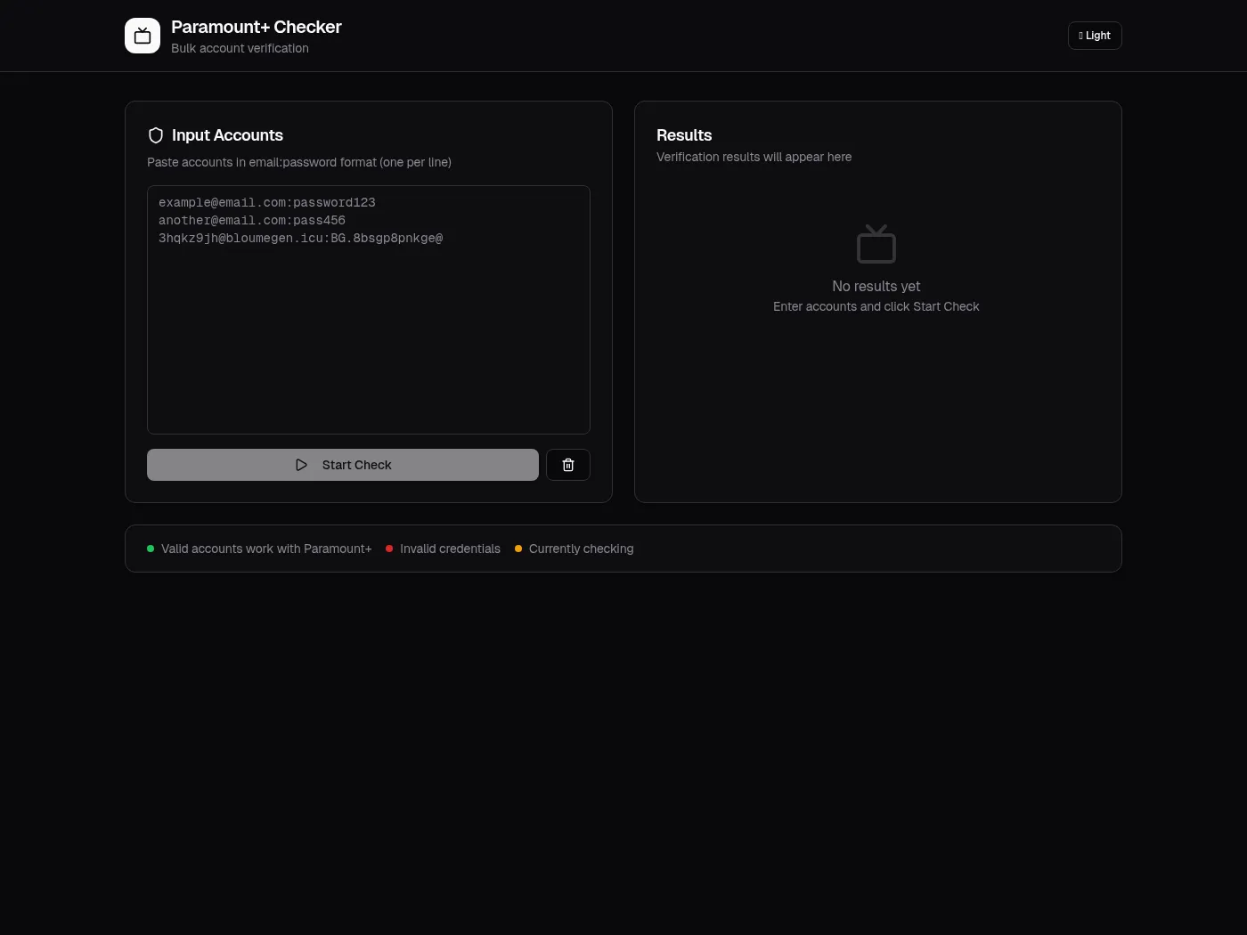 Paramount Account Checker