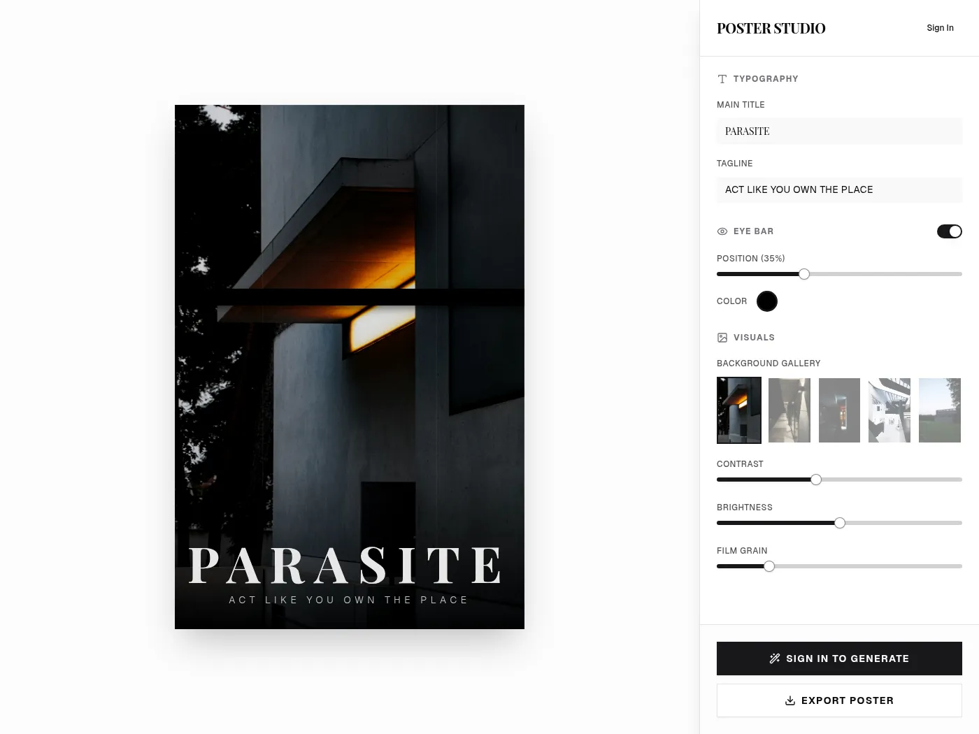 Parasite Movie Poster