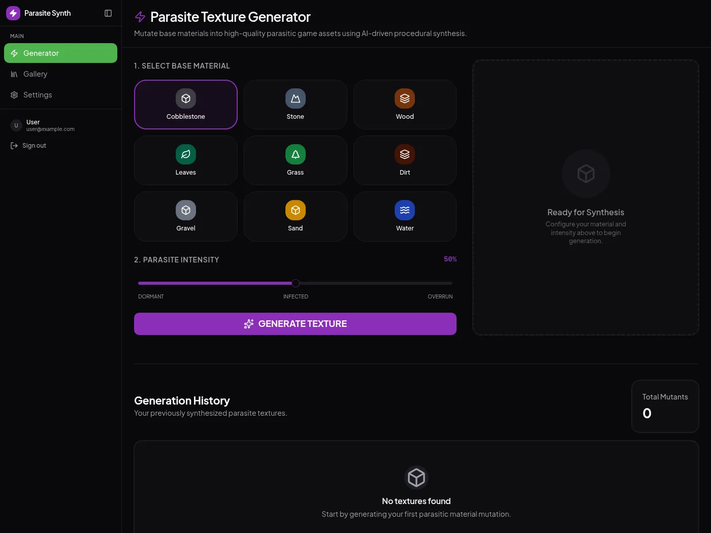 Parasite Texture Generator